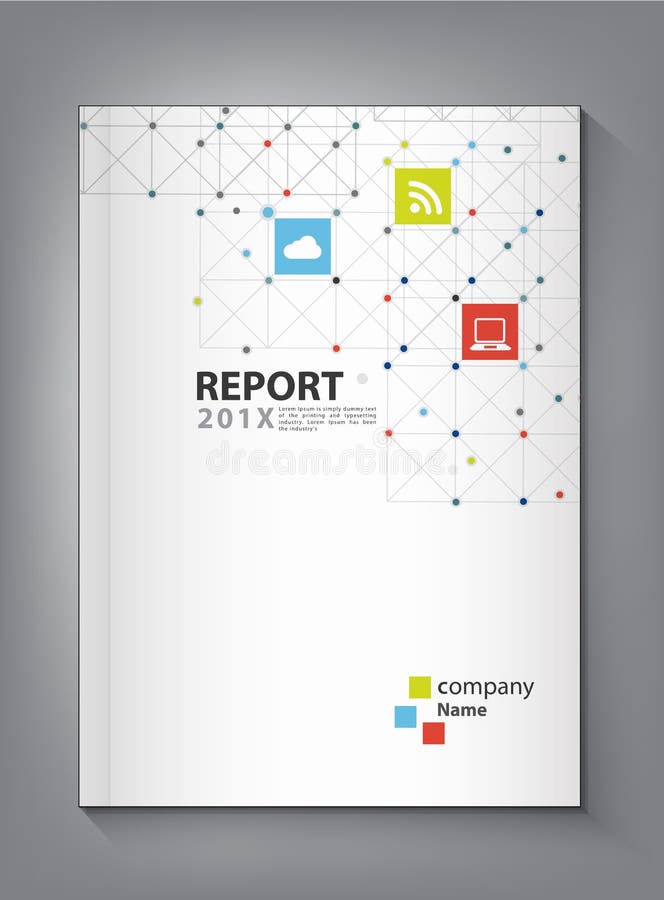 Modern Annual Report Cover Design Vector Dot Technology Stock Vector ...