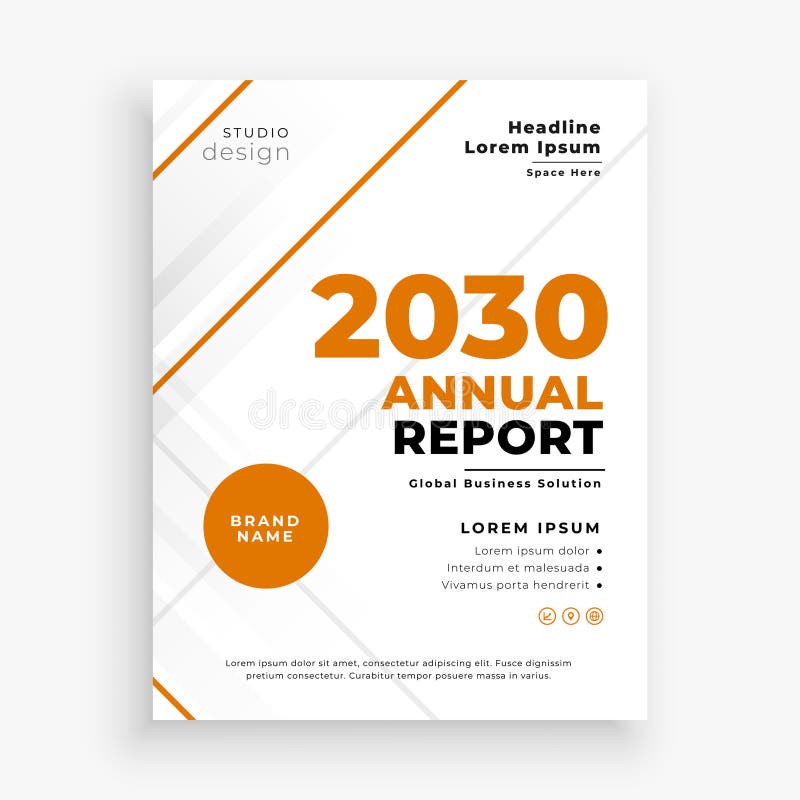Modern Annual Report Orange Brochure Template for Professional Booklet ...