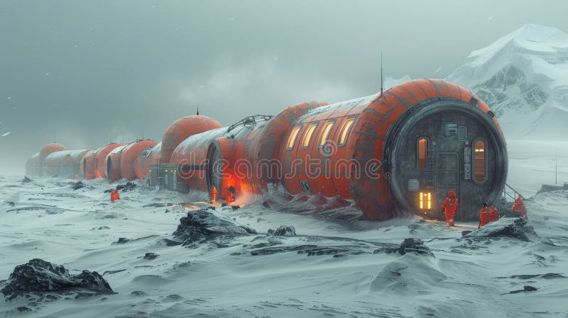 A Modern Antarctic Station in the Mountains. Antarctic Research Station ...