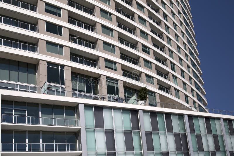 Modern Apartment Building Background Stock Image - Image of outside ...