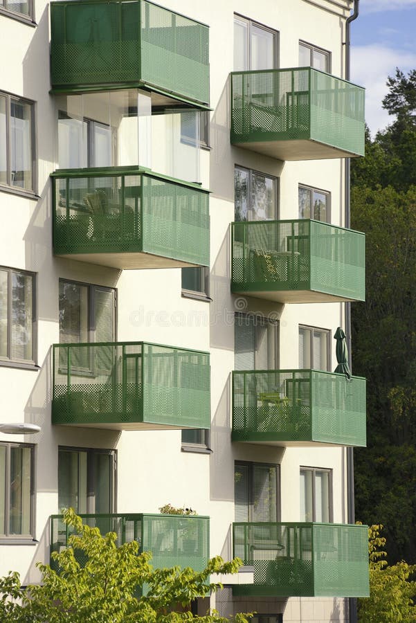 Modern apartment buildings stock image. Image of diminishing - 32228627