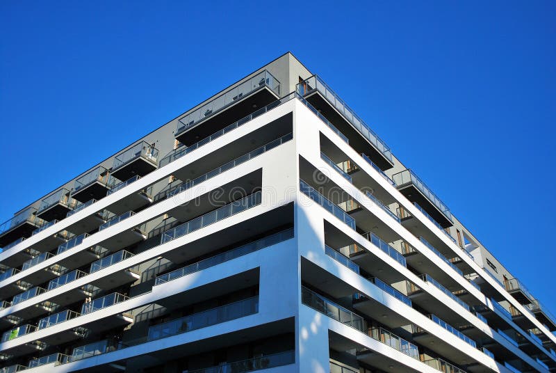 Modern Apartment Block stock image. Image of invest, metropolitan ...