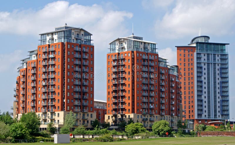 Modern Apartment Blocks stock image. Image of vibrant - 9841137