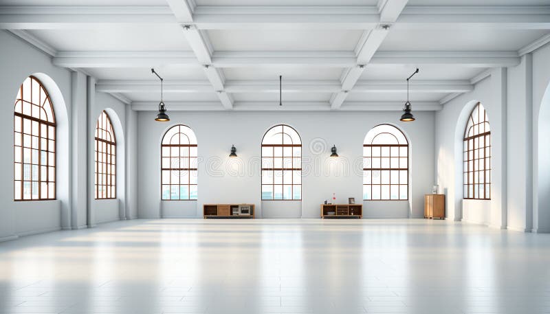 Modern Apartment with Bright, Clean Design, Empty Table Near Window ...