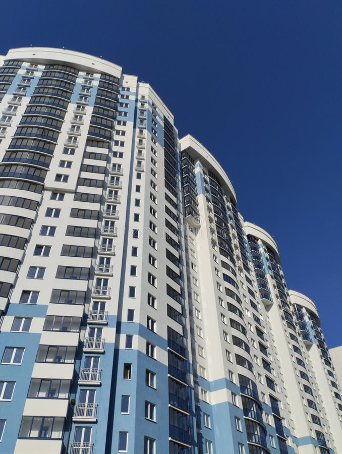 Modern Apartment Building. City, Residential Stock Image - Image of ...