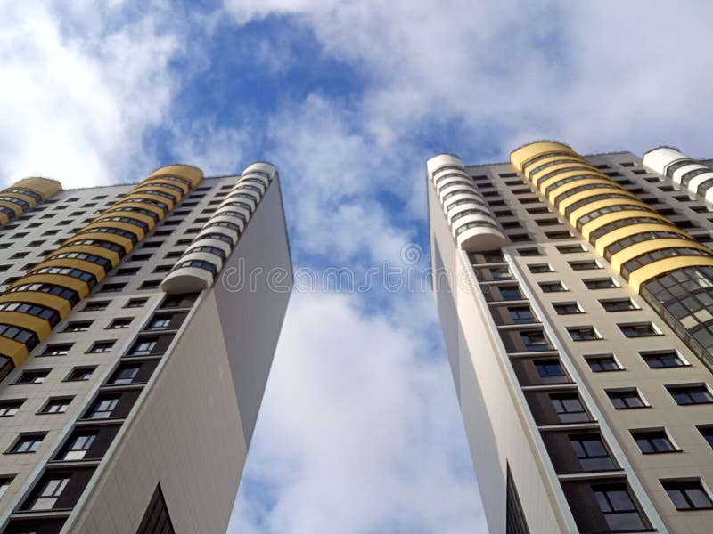 Modern Apartment Building. City Residential Stock Image - Image of ...