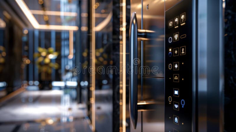 Modern Apartment Building Elevator Control Panel Stock Image - Image of minimalist, panel: 324799257