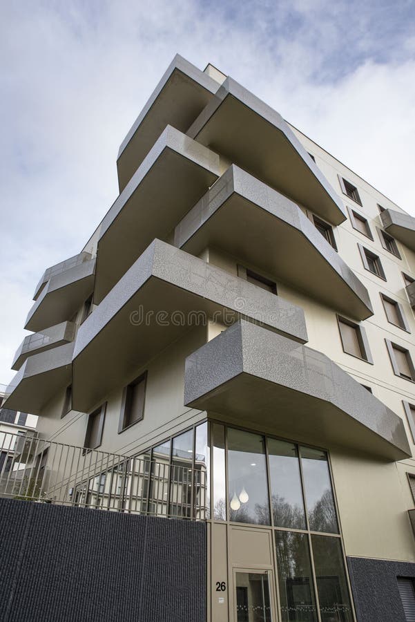 Modern apartment building stock image. Image of apartment - 273765337