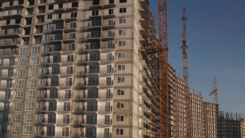 Modern Apartment Buildings Construction in Process. Construction of a ...