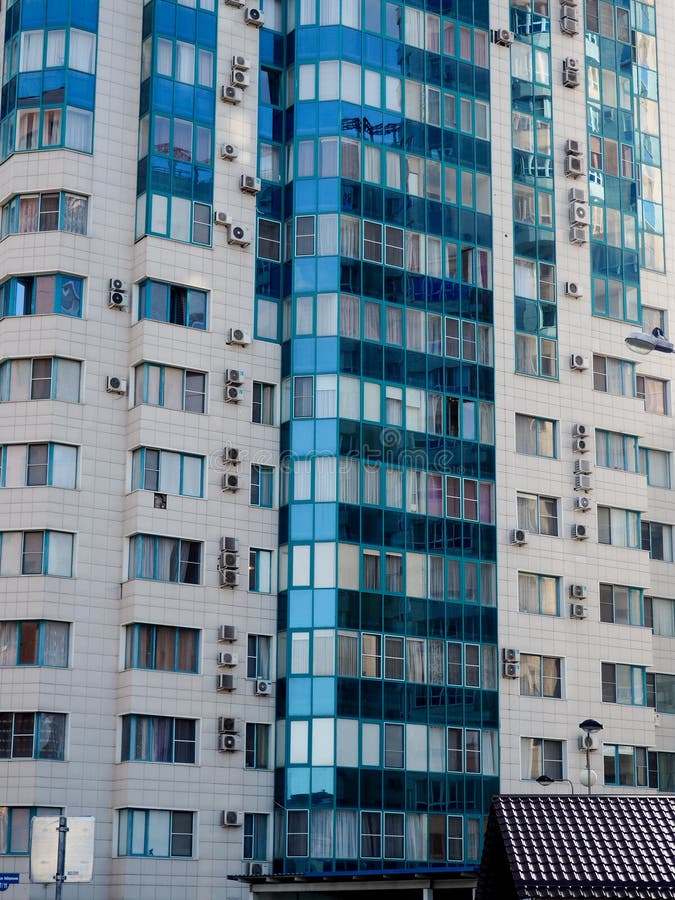 Modern Apartment Buildings. View of the Apartment Block Stock Photo ...