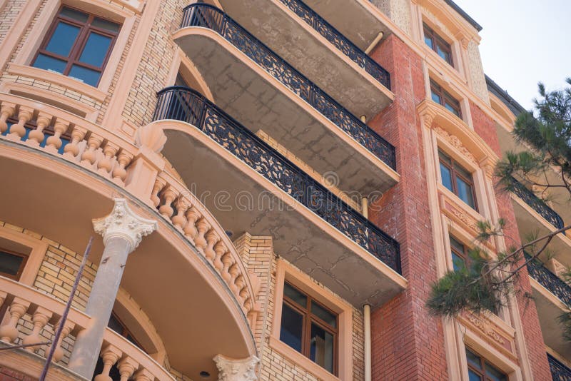 Modern Apartment Complex Design Stock Image - Image of town, house ...