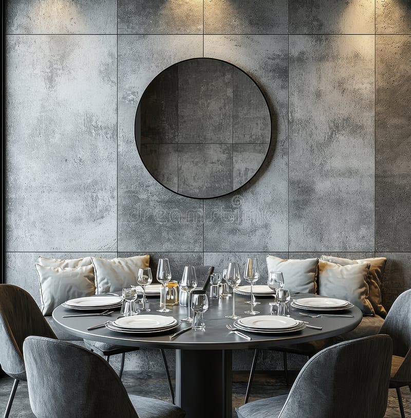 Elegant Dining Table Set for a Modern Apartment with a Minimalist ...