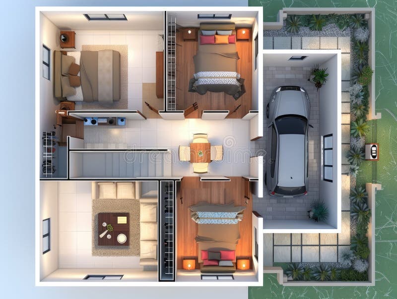 Modern Apartment Floor Plan with Spacious Rooms and Elegant Design ...