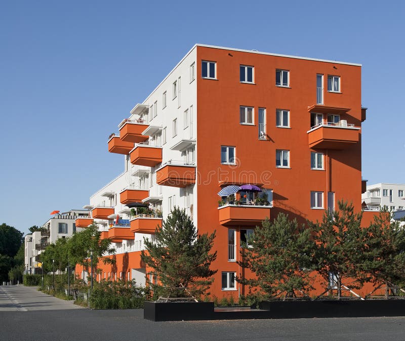 Modern Apartment House in Germany Stock Photo - Image of europe ...