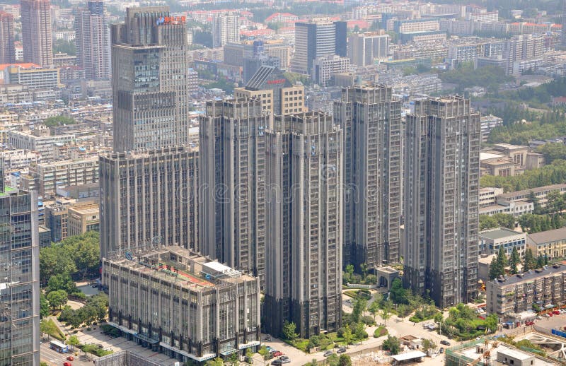 Nanjing Modern Skyline, China Editorial Photography - Image of center ...