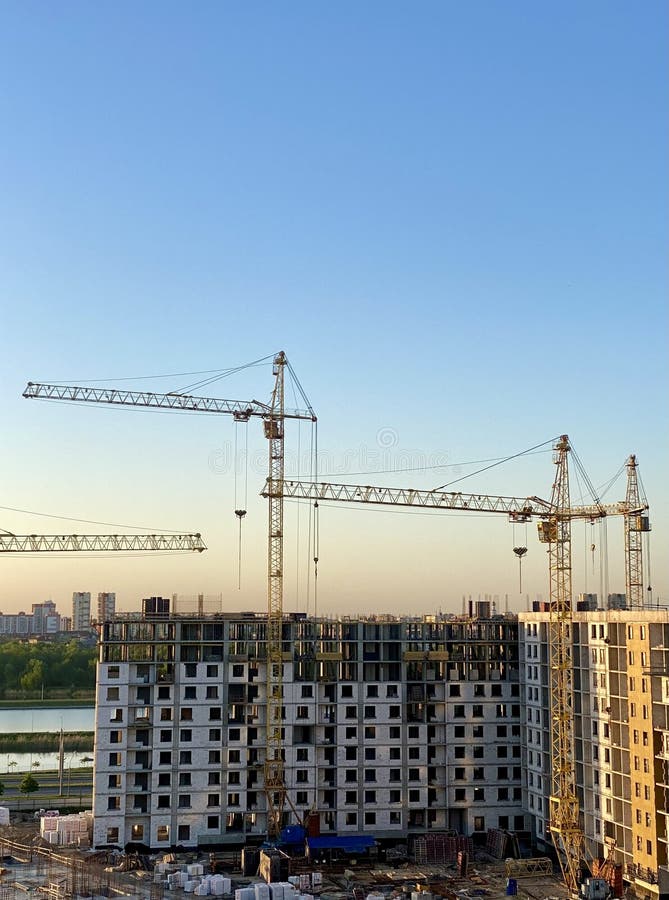 Modern Apartment Under Construction Symbolizes Urban Development and ...