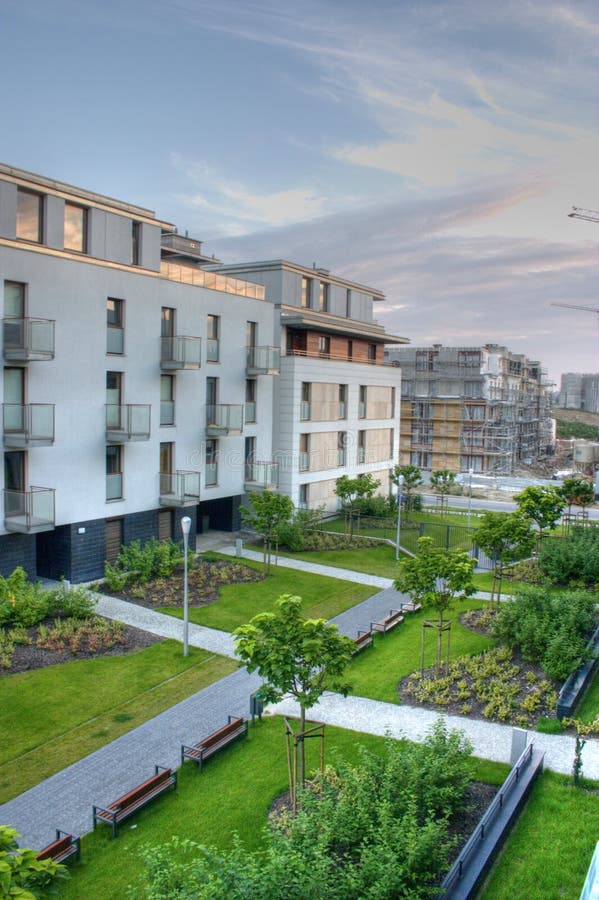 Modern Apartments stock photo. Image of apartments, condo - 3858910