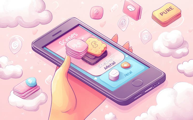 Modern App Interface Design Involving Interaction with Virtual Items ...