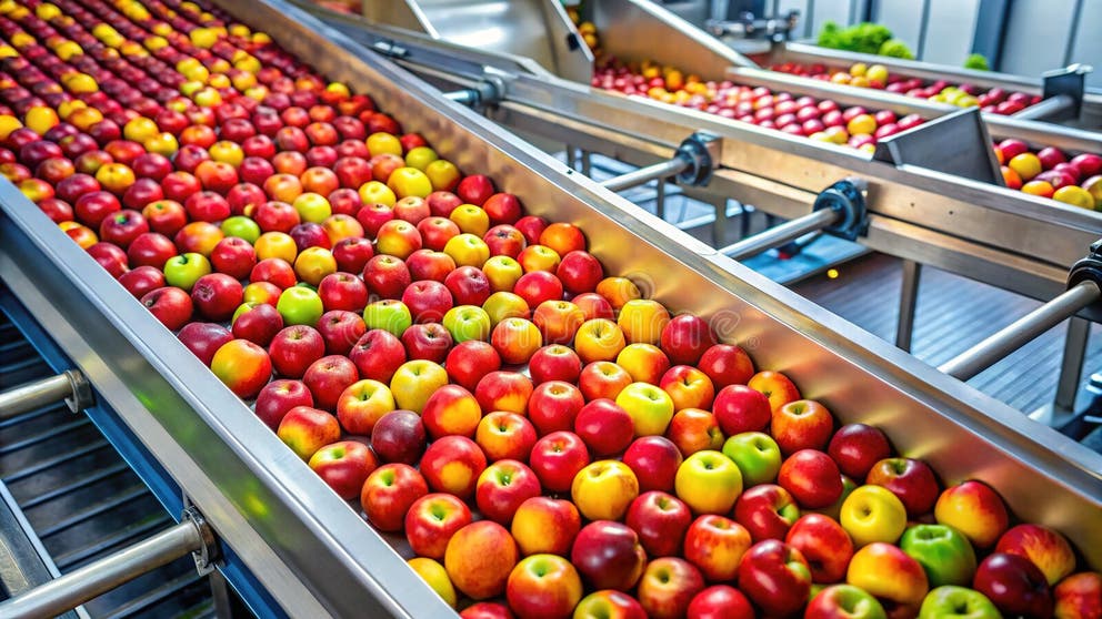 Modern Apple Processing Plant Streamlining the Harvest with Advanced ...
