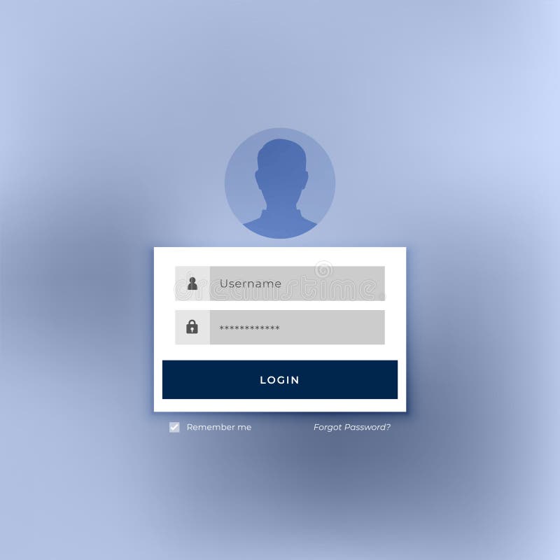Modern Application Login Form Template for Web Profile Stock ...