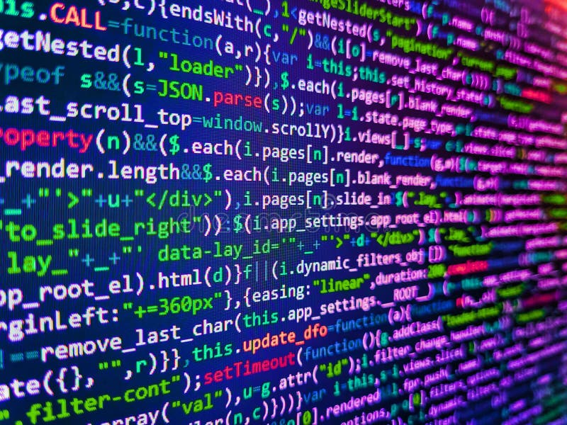 Modern Application Source Abstract Algorithm Concept Abstract Program Code On Computer Screen