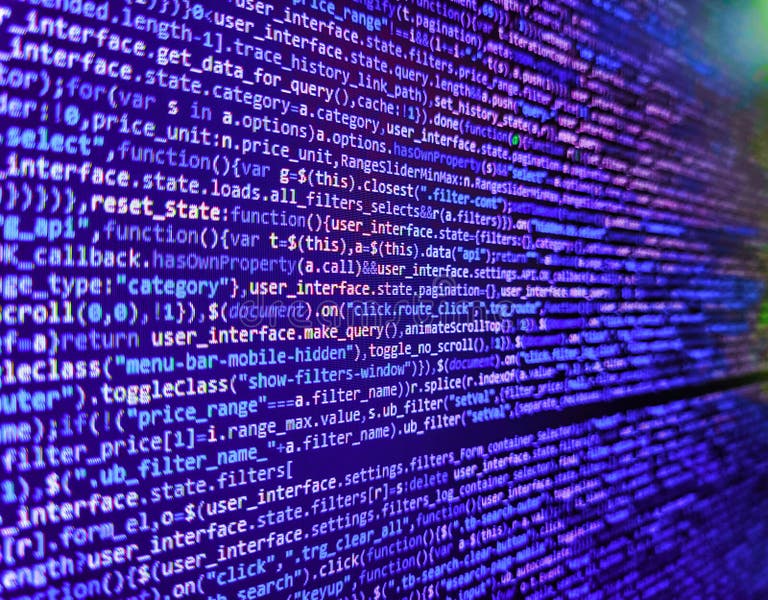 Modern Application Source Abstract Algorithm Concept. Screen of Web ...