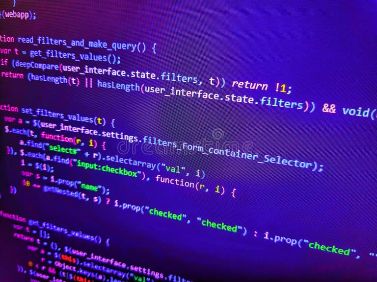 Modern Application Source Abstract Algorithm Concept. Web Site Codes on ...