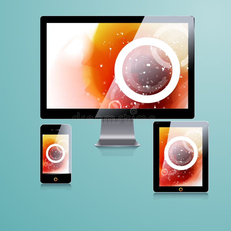 Modern Application Template Design for Corporate Identity. Computer ...