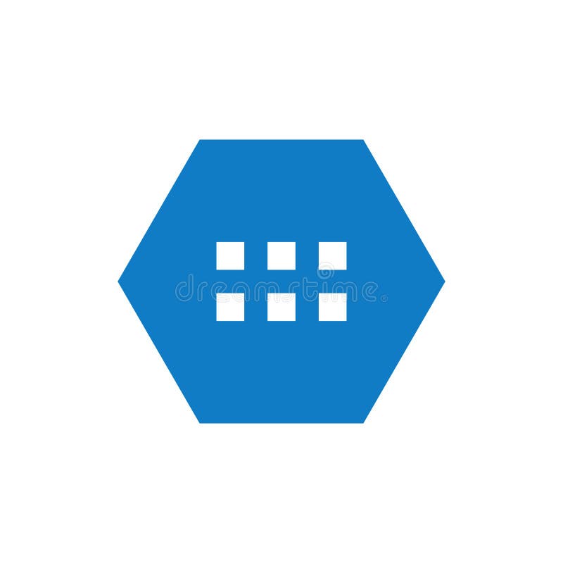 Modern Apps 6 Grid Menu Icon Button Logo Stock Vector - Illustration of ...