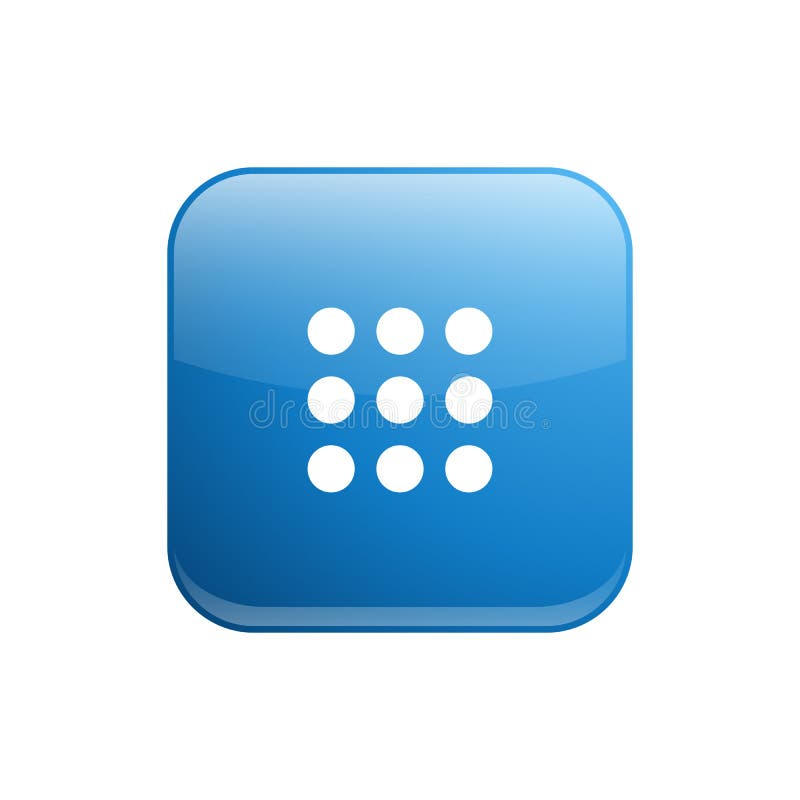Modern Apps 9 Grid Menu Icon Button Logo Stock Vector - Illustration of ...