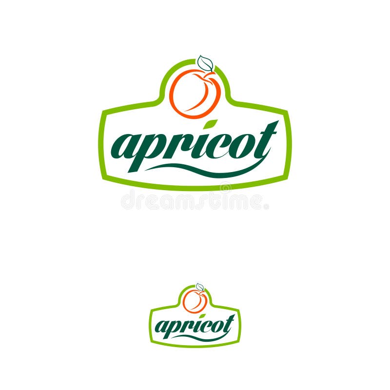 Apricot Logo Icon Template. Vector Illustration Stock Vector ...