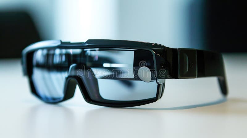 Modern AR Glasses on Table stock illustration. Illustration of user ...