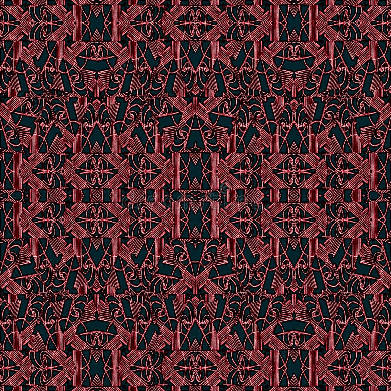 Modern Arabesque Seamless Textile Pattern Stock Illustration ...