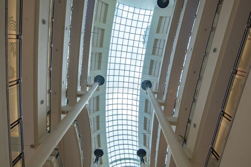 Modern Arc Style Infrastructure of Commercial Building Stock Photo ...