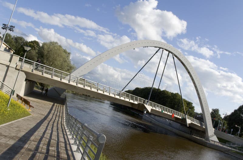 Modern arch bridge stock photo. Image of suspension, concrete - 10706562