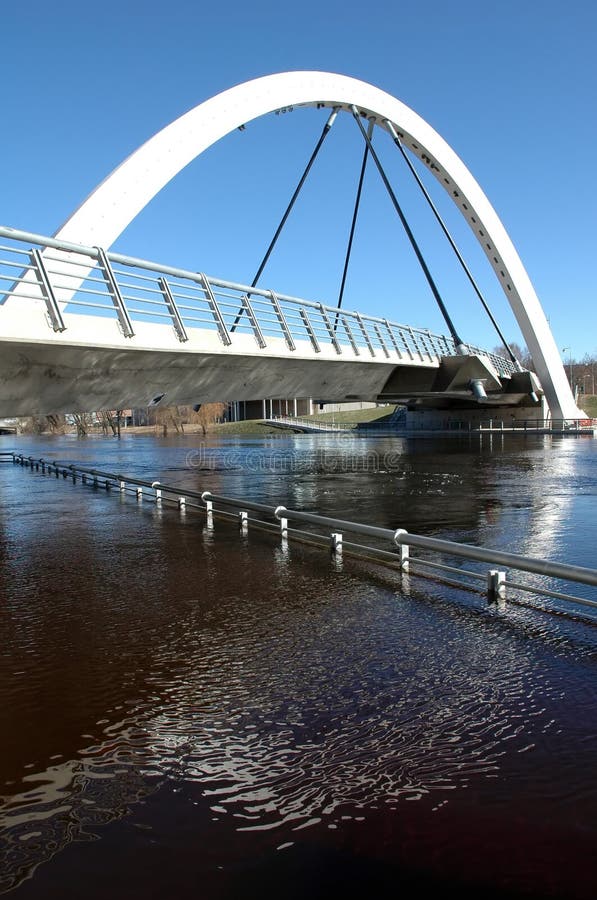 Modern arch bridge stock image. Image of spring, architecture - 19270359