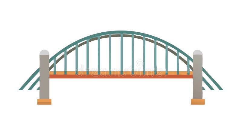 Modern Arch Bridge Vector Icon â€ Infrastructure Urban Design, Vector ...