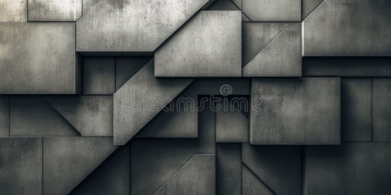 Modern Architectural Abstract: Geometric Concrete Patterns Stock Photo ...