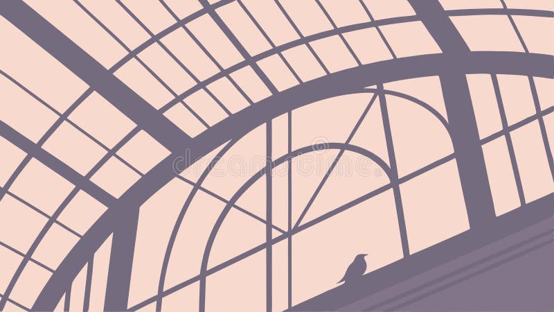 Modern Architectural Arches. Geometric Grid Ceiling Design, Vector ...