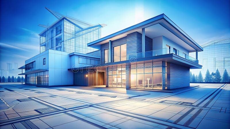 Modern Architectural Blueprint Design for Contemporary Building ...