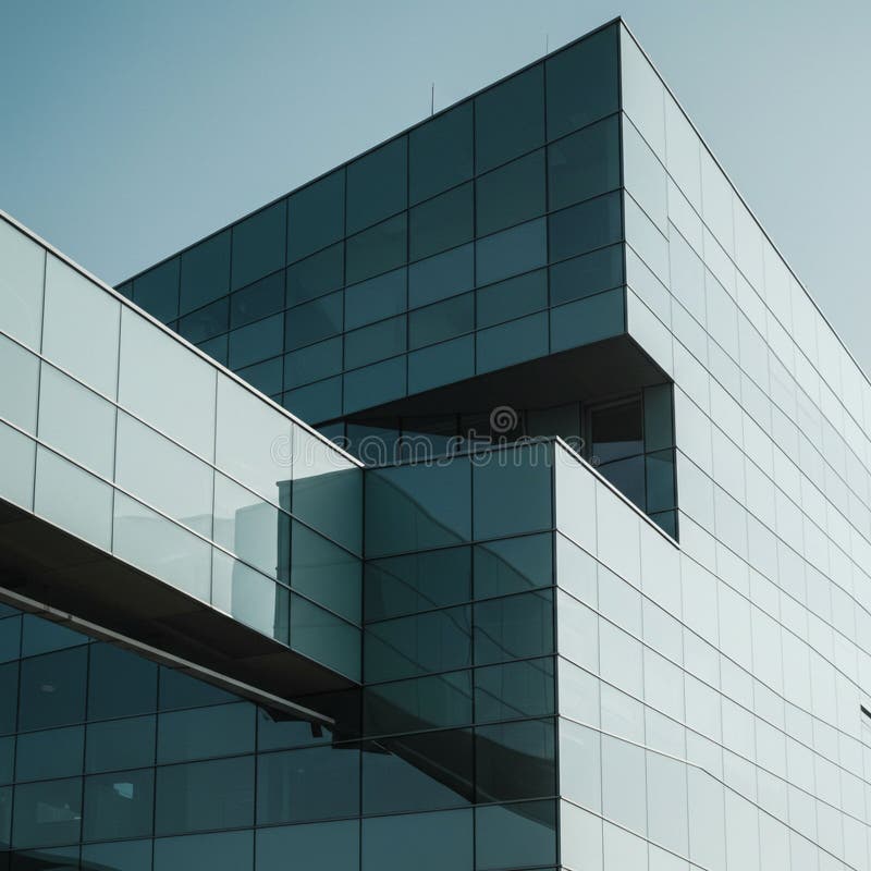 Modern Architectural Facade Design Featuring Stock Illustrations ...