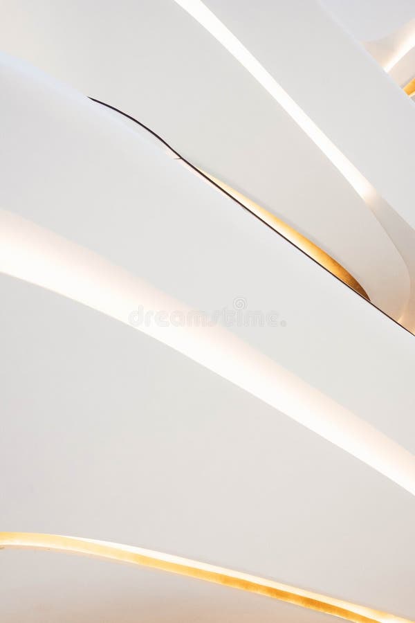 Modern Architectural Building Illuminated by Bright Lights, Creating a ...