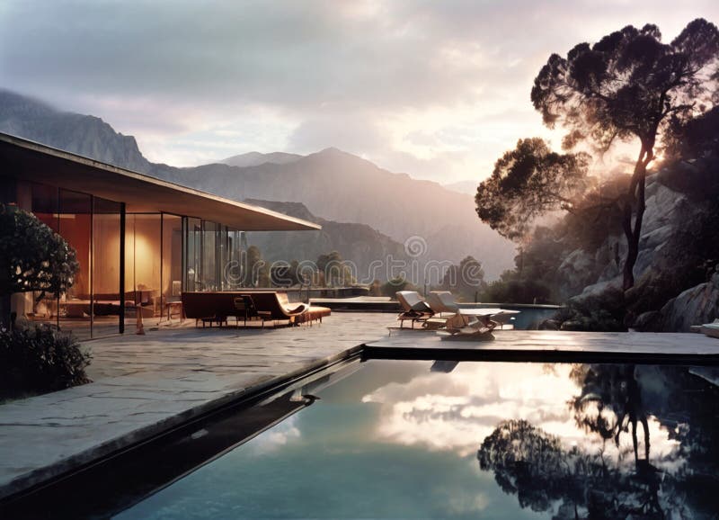 Modern Architectural Building with Large Glass Windows Stock ...