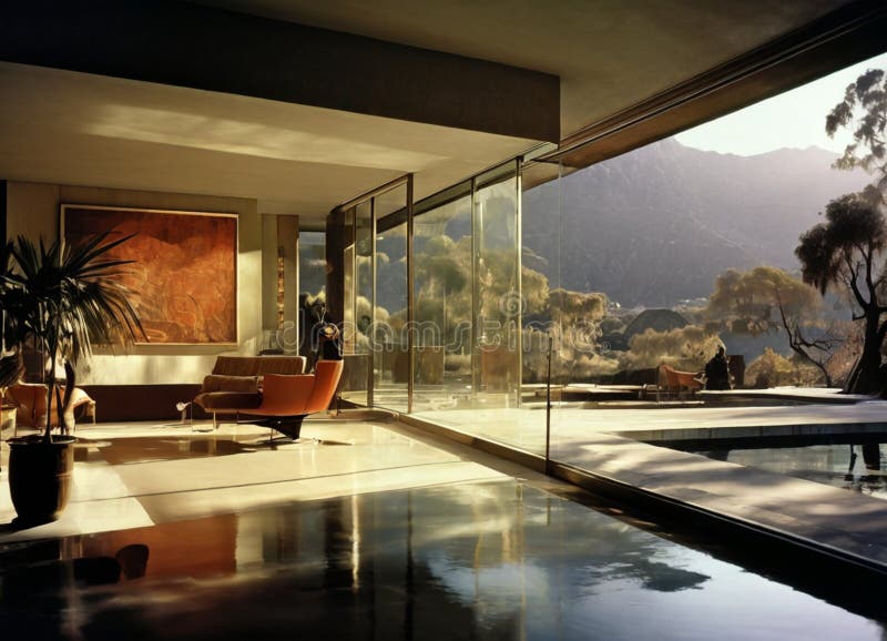 Modern Architectural Building with Large Glass Windows Stock ...