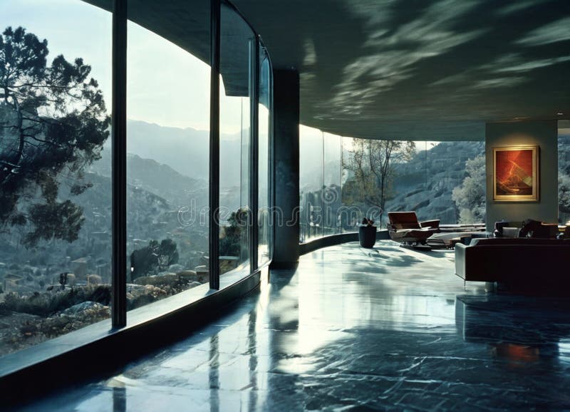 Modern Architectural Building with Large Glass Windows Stock ...