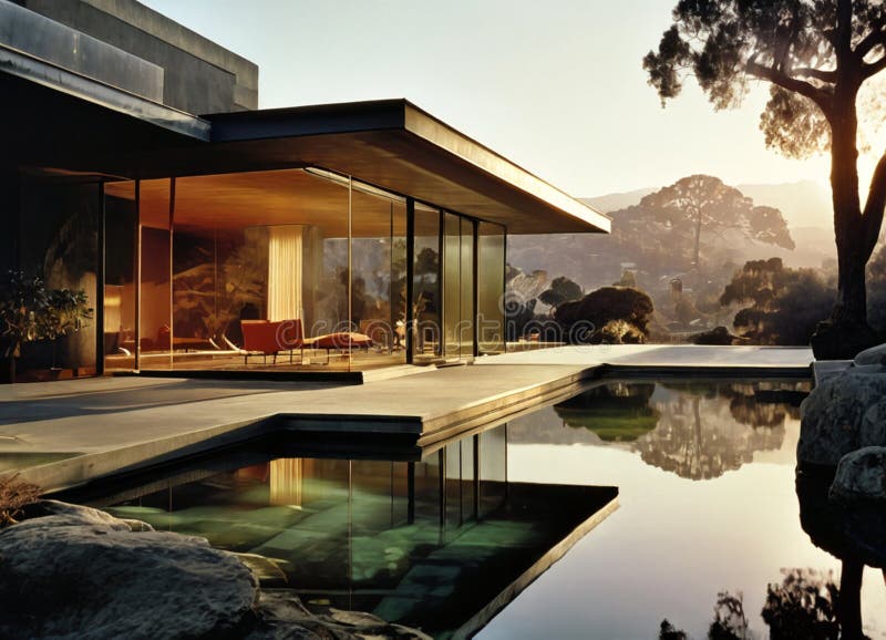 Modern Architectural Building with Large Glass Windows Stock ...