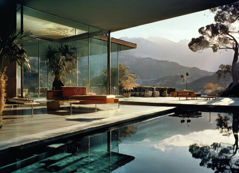 Modern Architectural Building with Large Glass Windows Stock ...