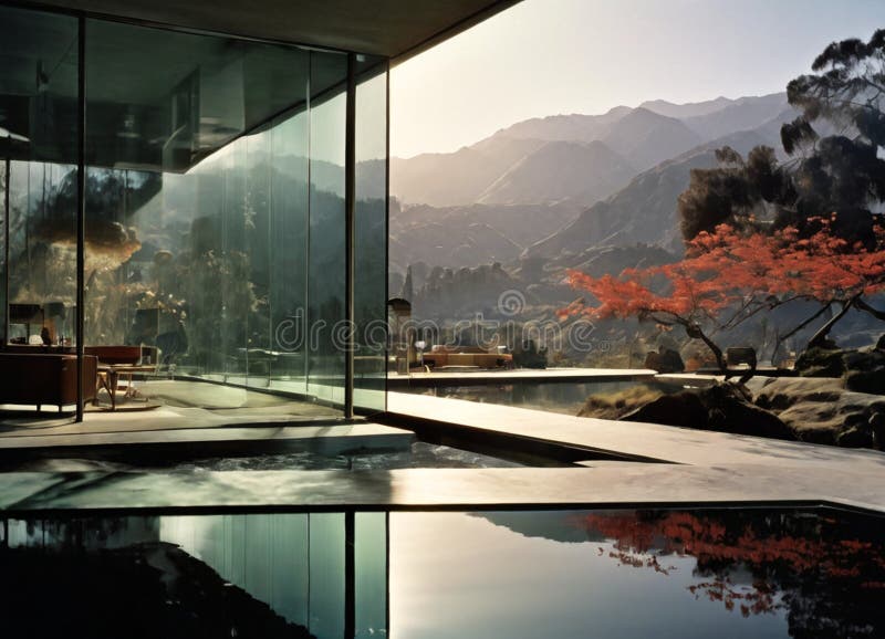 Modern Architectural Building with Large Glass Windows Stock ...