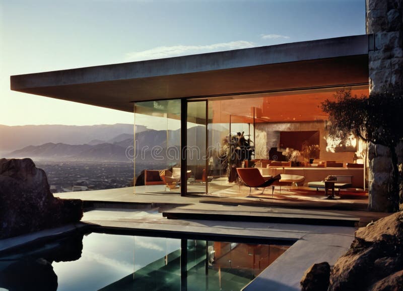 Modern Architectural Building with Large Glass Windows Stock ...