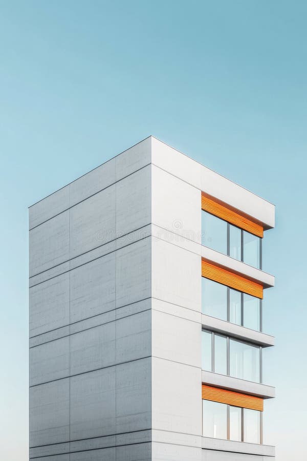 Modern Architectural Building with Minimalistic Design Against Clear ...